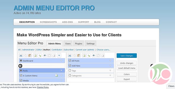Admin Menu Editor Pro for WordPress