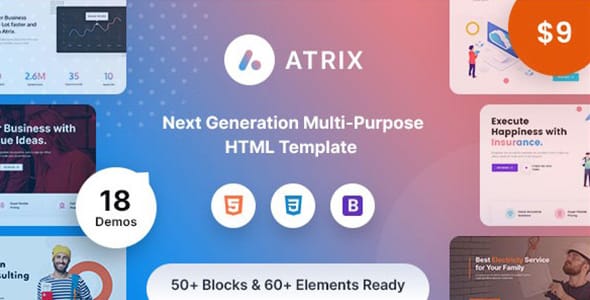 Atrix Creative Multipurpose HTML Template