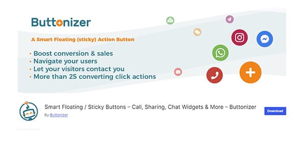Buttonizer Smart Floating Action Button Premium for WordPress