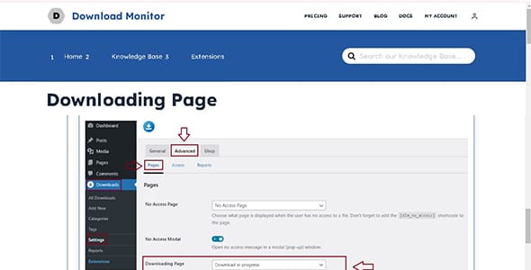 Download Monitor Downloading Page for WordPress