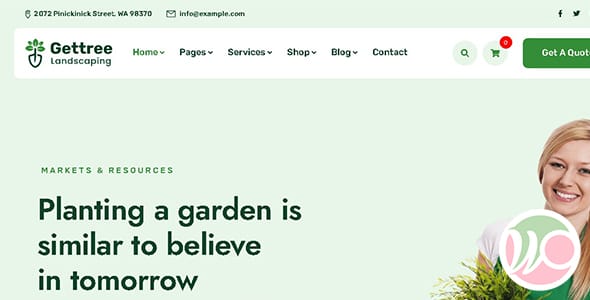 Gettree Garden and Landscaping WordPress Theme