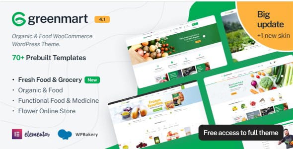 GreenMart Child WordPress Theme by Thembay