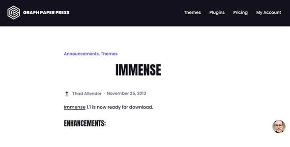 Immense WordPress Theme by Graph Paper Press