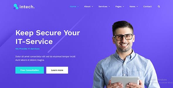 Intech IT Solutions and Services Company Template by Tonatheme