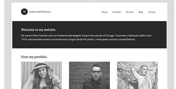 Modern Portfolio Pro WordPress Theme by StudioPress