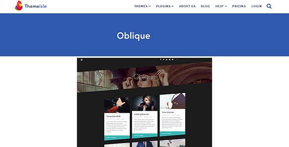 Oblique WordPress Theme by Themeisle