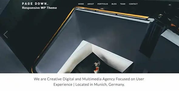 Page Down Responsive WordPress Theme by Dessign Themes