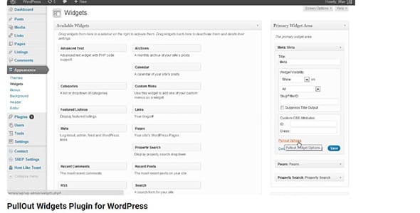 Pullout Widgets for WordPress