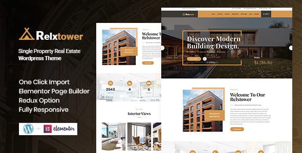 Relxtower Single Property WordPress Theme