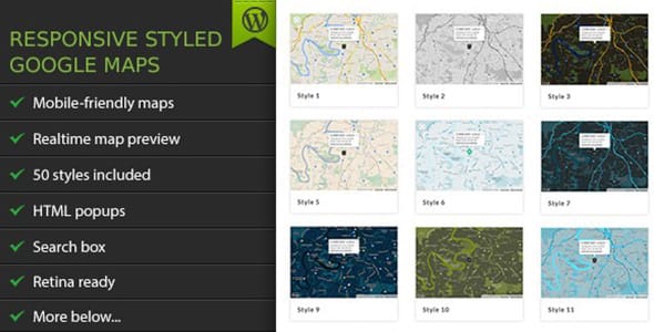 Responsive Styled Google Maps for WordPress