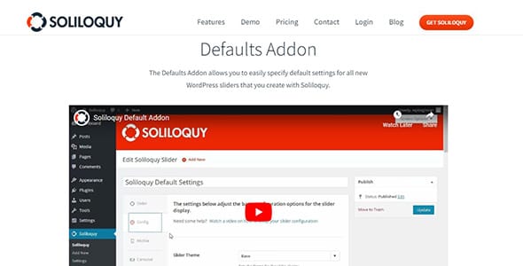 Soliloquy Defaults Addon for WordPress