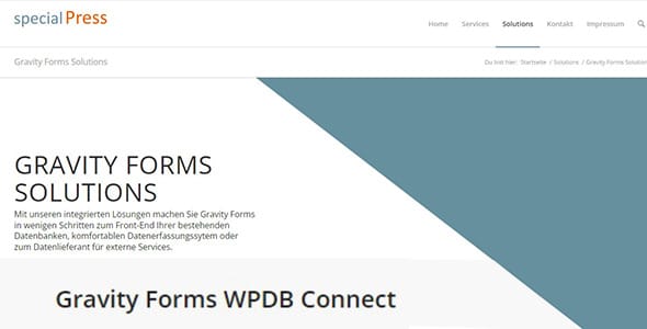 SP Gravity Forms WPDB Connect for WordPress