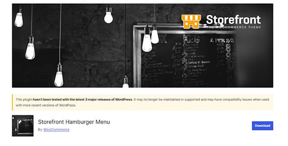 Storefront Hamburger Menu for WordPress Plugin
