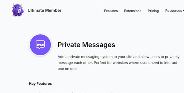 Ultimate Member Private Messages for WordPress