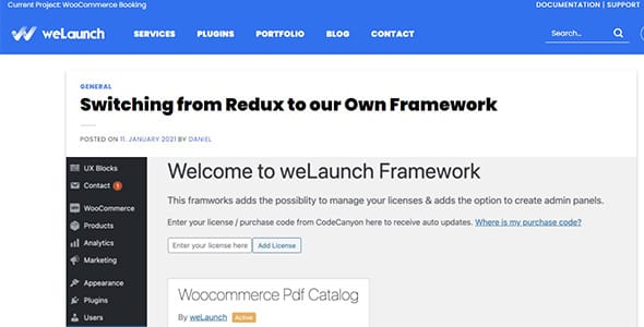 weLaunch Framework for WordPress