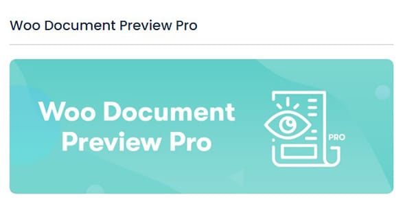 Woo Document Preview Pro for WooCommerce
