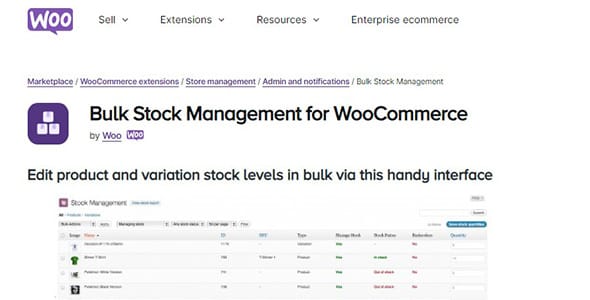 Bulk Stock Management for WooCommerce
