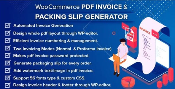 PDF Invoice and Packing Slip Generator for WooCommerce