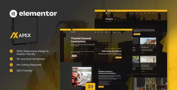 Apex Construction Elementor Template Kit