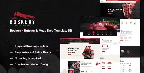 Boskery Butcher and Meat Shop Template Kit