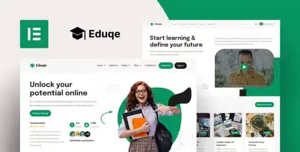 Eduqe Online Courses Elementor Pro Template Kit