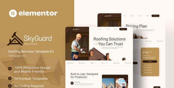 SkyGuard Roofing Services Elementor Template Kit